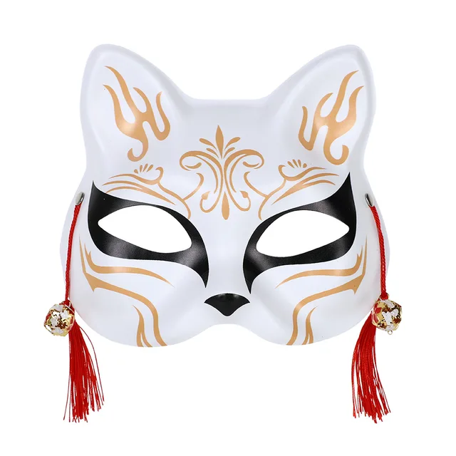 Japanese Anime Foxes Mask Cosplay Hand-Painted Anime Demon Slayer Half ...