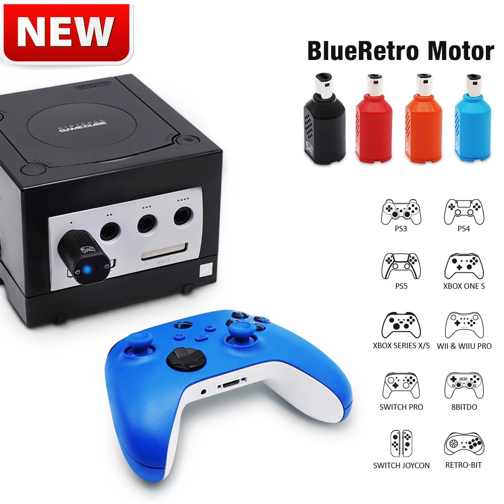 BlueRetro Motor Wireless Game Controller Adapter For Nintendo GameCube ...
