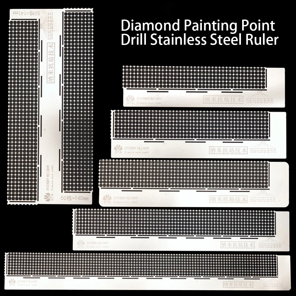 Diamond-Painting-Ruler-Stainless-Steel-Mesh-Ruler-5D-Diamond-Drawing ...