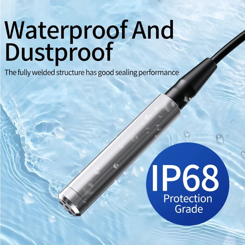 IP68 4-20mA Water Level Pressure Sensor Submersible Water Sensor Level ...