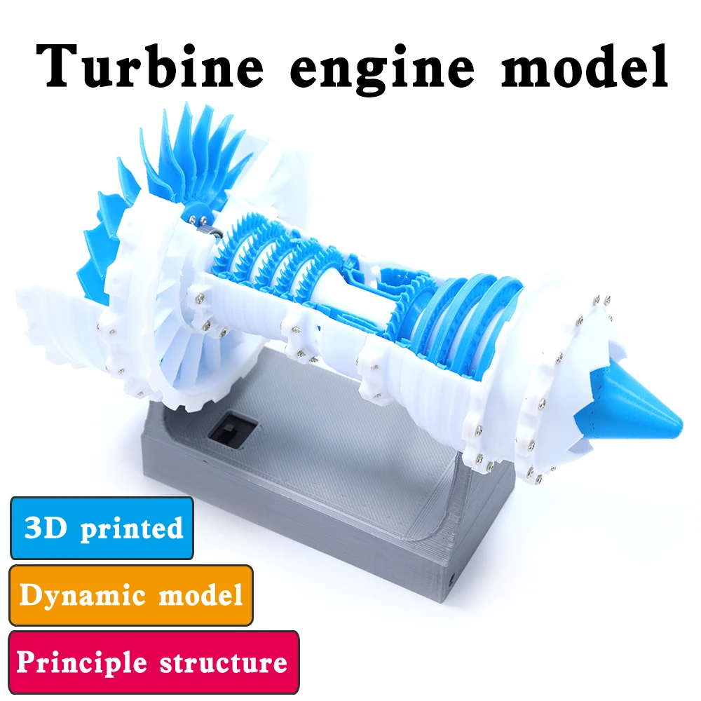 Turbine-engine-3D-printed-model-Aircraft-aero-engines-Mechanical ...