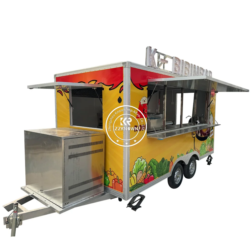 Outdoor-Restaurant-Coffee-Vending-Carts-Food-Shopping-Trailer-New-Ice ...