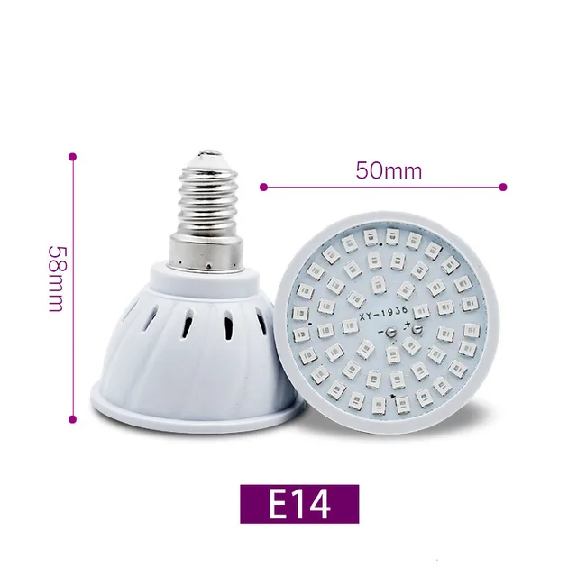LED Grow Light E14 E27 MR16 GU10 AC 220V Full Spectrum Led bulb plant ...