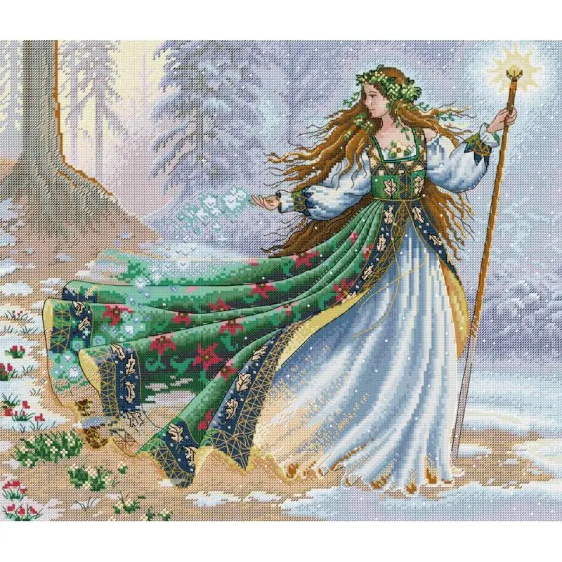 Guardian Forest Fairy Character Pattern Cross Stitch Set Aida14CT 11CT ...