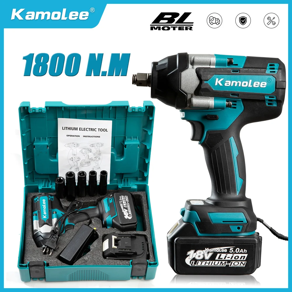 Kamolee DTW700 1800 N.M Torque Brushless Electric cordless Impact ...