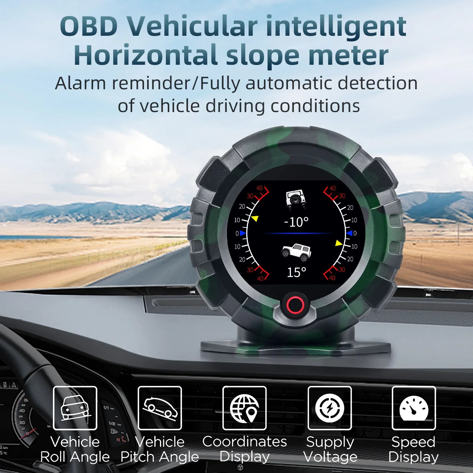 4x4HUD-X95-Multifunction-HUD-Head-Up-Display-OBD-GPS-Speedometer-Slope ...