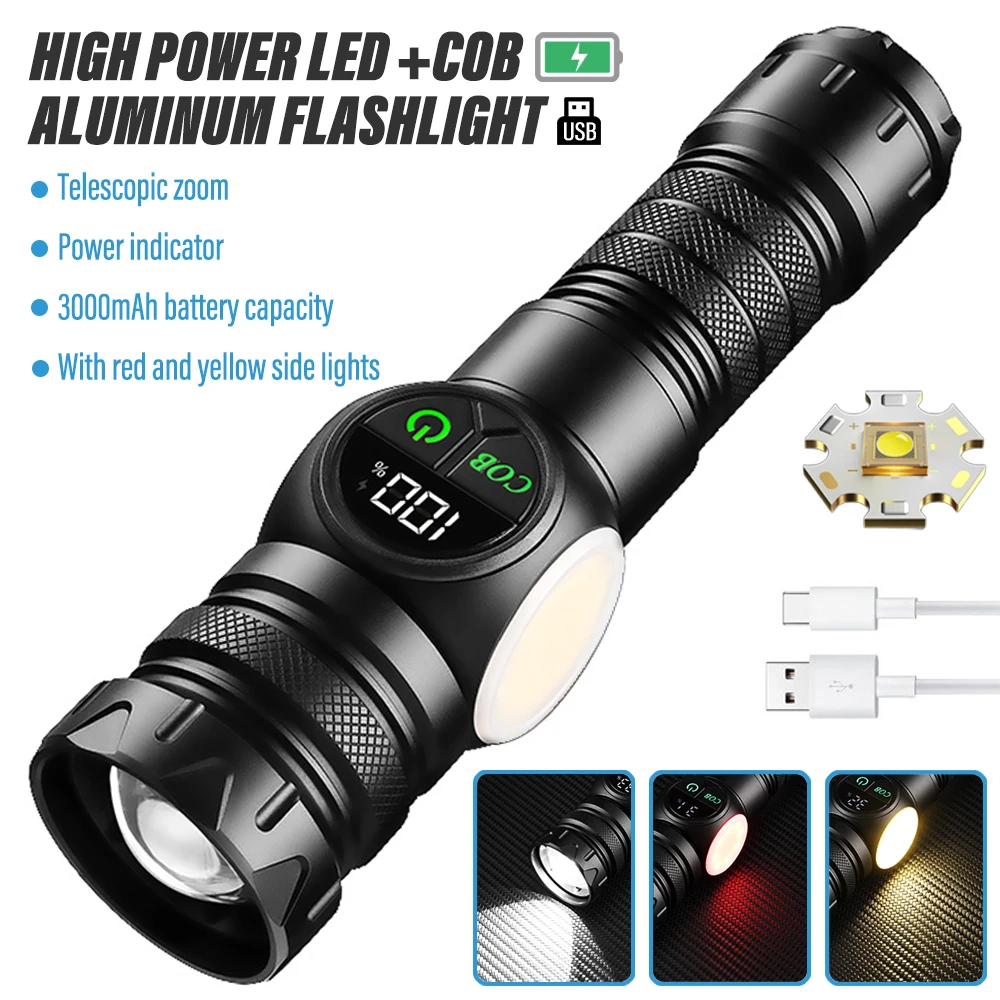 High-Power-LED-Aluminum-Flashlight-Rechargeable-Torch-Outdoor ...