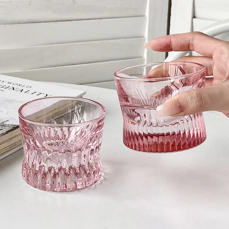 Novel-Crystal-Glass-Cup-Thick-Pink-Ladies-Wineglass-Whisky-Puck ...