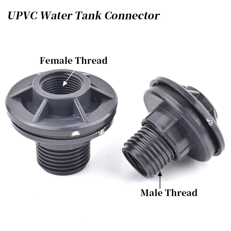 UPVC-Fish-Tank-Drain-Joint-Water-Tower-Outlet-Water-Tank-Connector-Home ...
