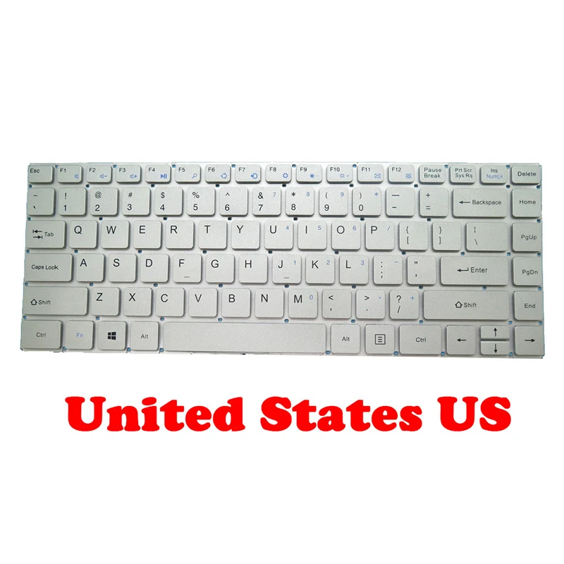 Laptop-Keyboard-For-iBall-CompBook-Aer3-United-States-US-Silver-Without ...