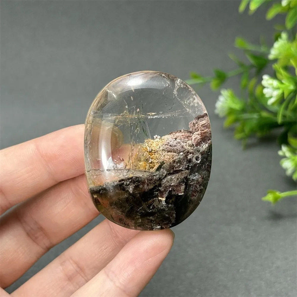 Natural White Crystal Ghost Phantom Palm Playing Quartz Mineral Reiki ...