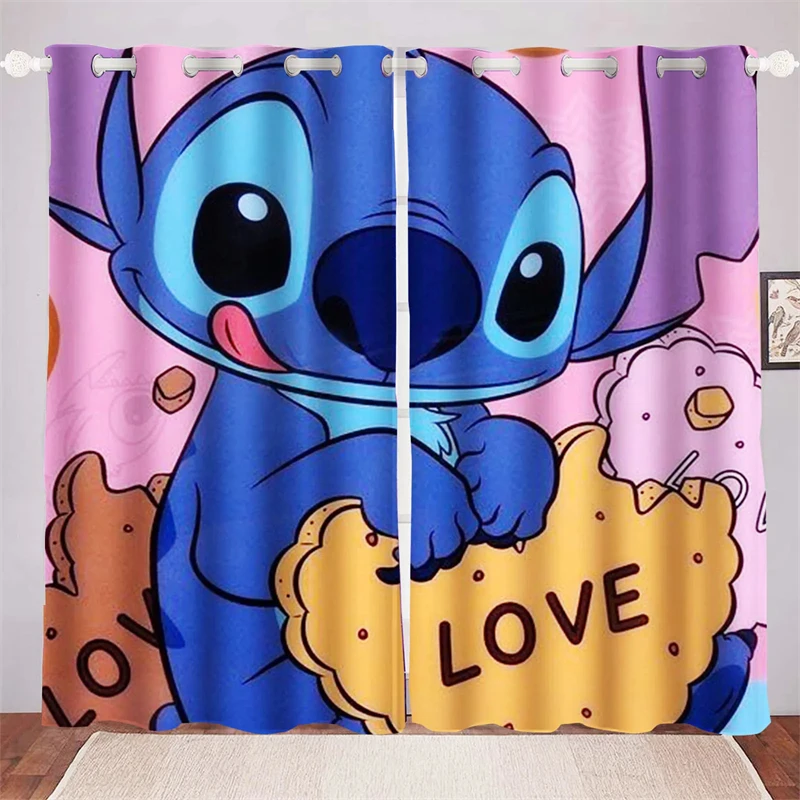 Stitch-Blackout-Curtains-Multi-Size-Microfiber-Room-Decor-Balcony ...