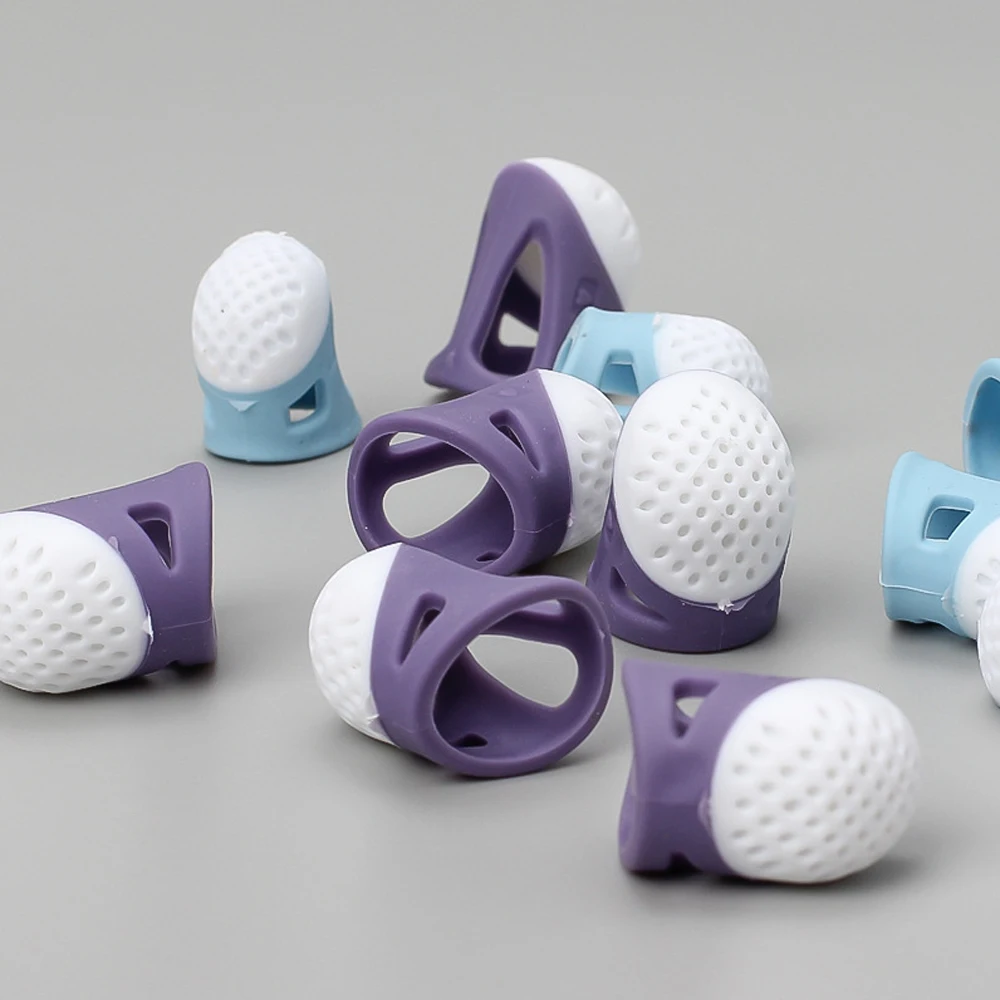 1PC DIY Silicone Thimble Anti stick Finger Cover Thimble Hand Cross ...