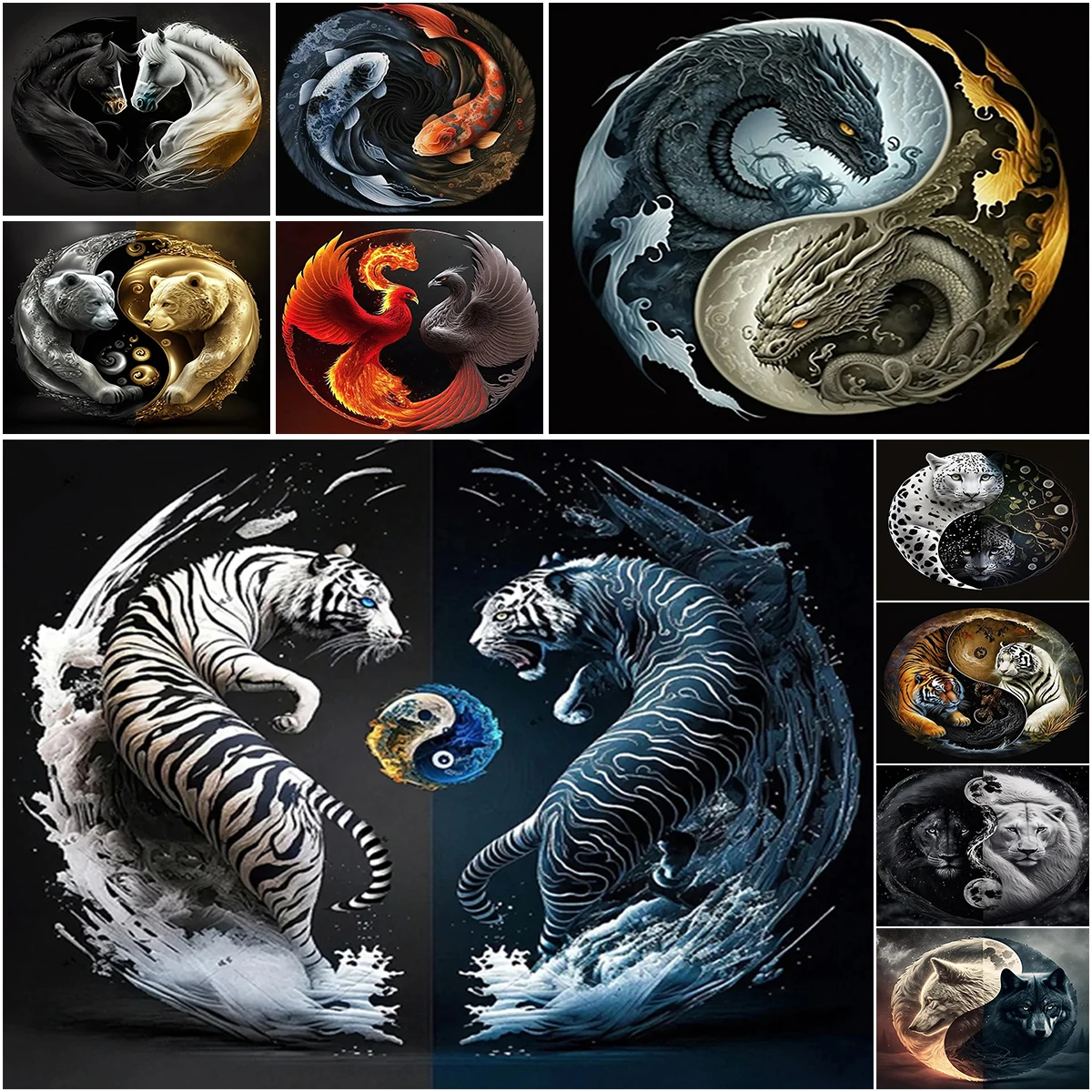 Taiji-yin-yang-Animal-Personality-DIY-Full-Drill-Diamond-Decorative ...