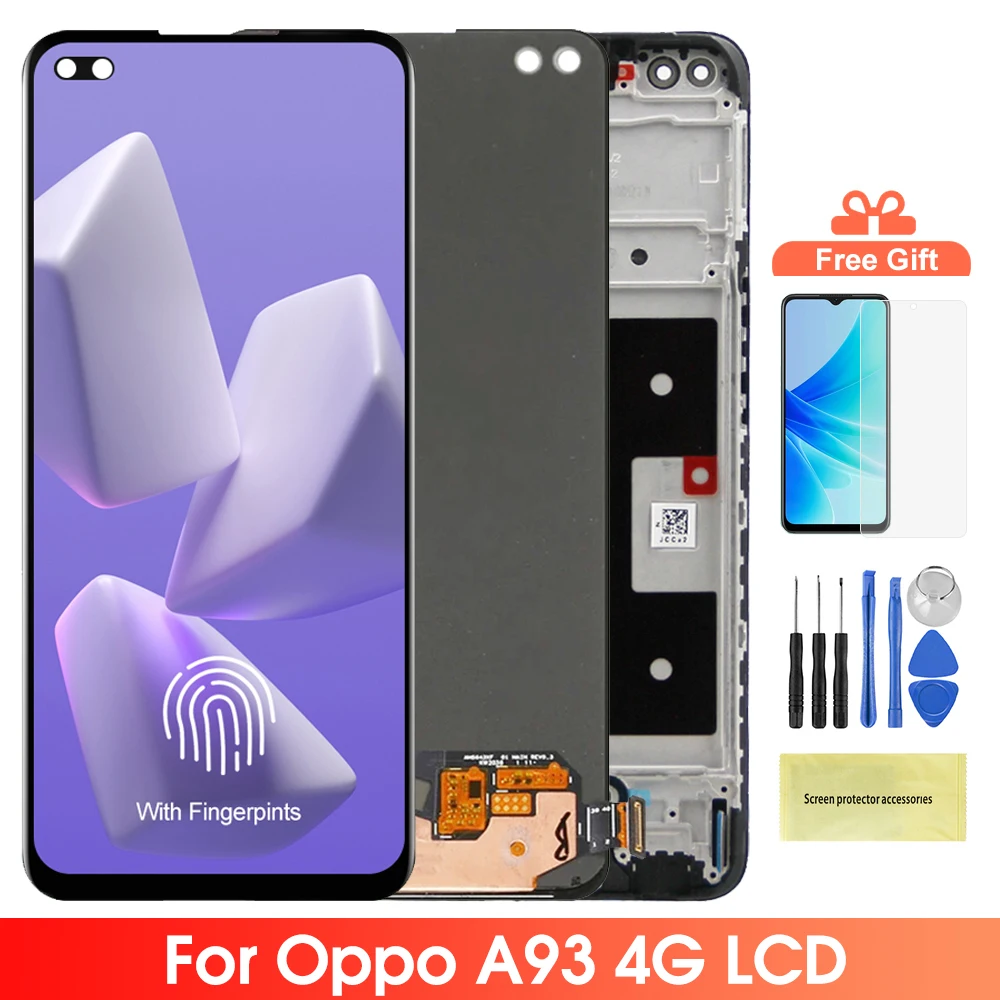 6.4" Amoled Screen for Oppo A93 CPH2121 CPH2123 Lcd Display Digital ...