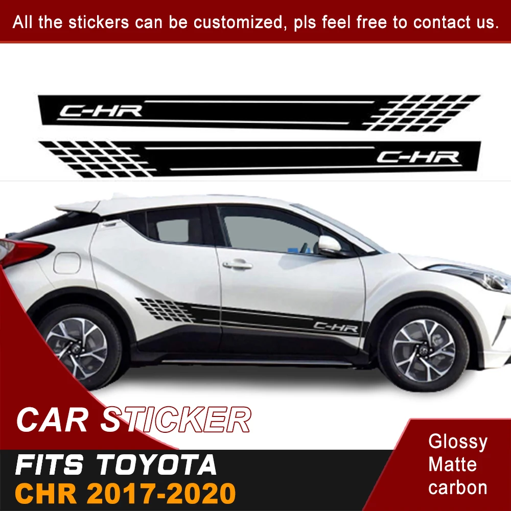 Car Stickers For Toyota Chr 2017-2022 Decals Side Body Stripe Racing ...