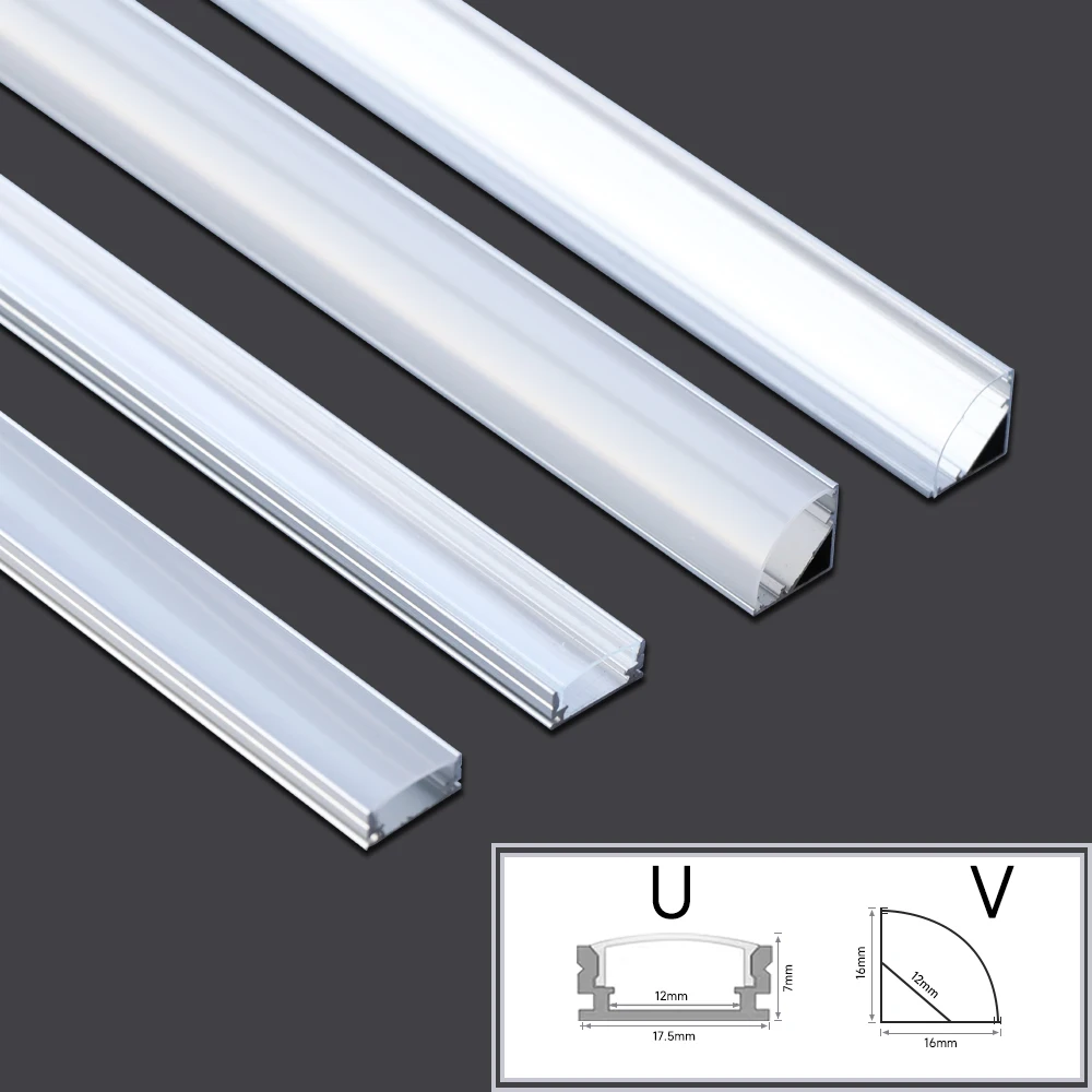 1-30Pcs-Lot-50cm-Perfil-Aluminio-Led-Corner-Aluminium-Profile-Channel ...