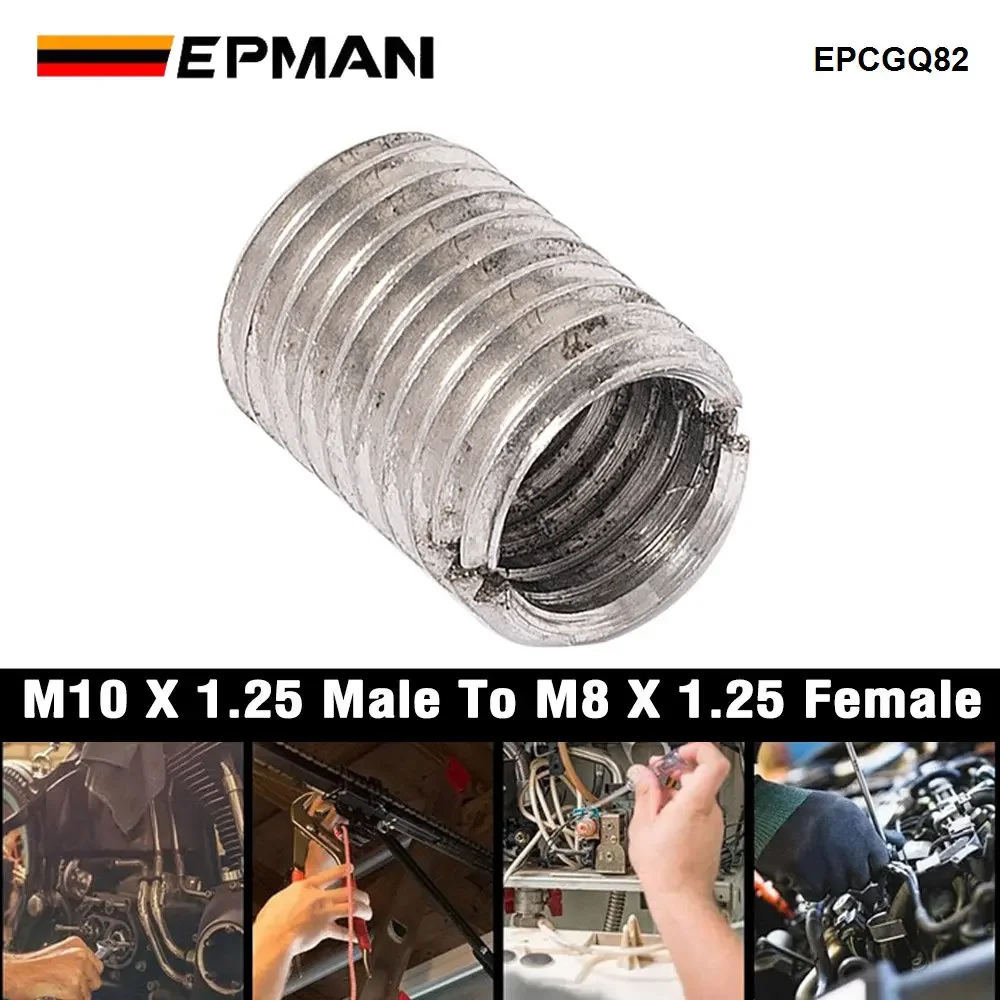 EPMAN Fitting Reducer Metric M10X1.25 Male to M8X1.25 Female Stainless ...