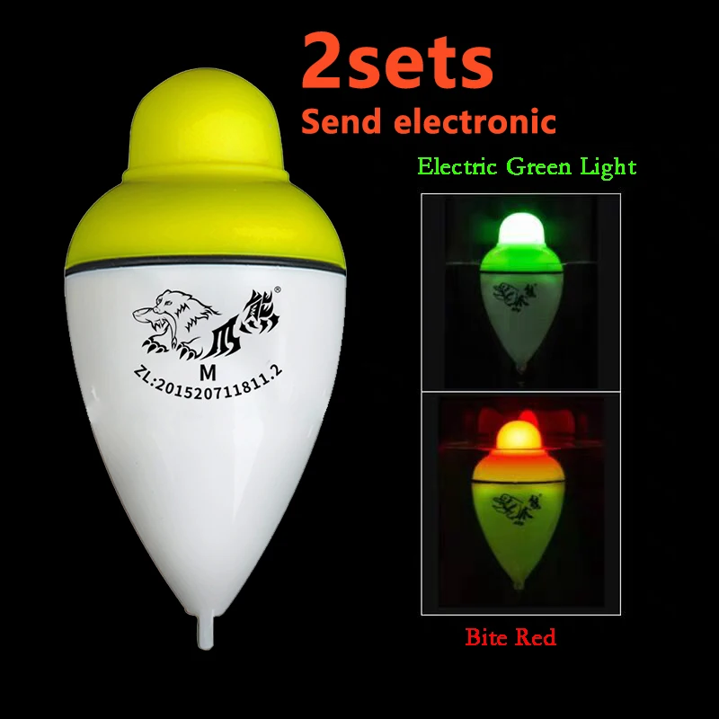 2Pcs-Sensing-Electric-Float-Night-Light-Fishing-Float-Sea-Fishing-Rod ...