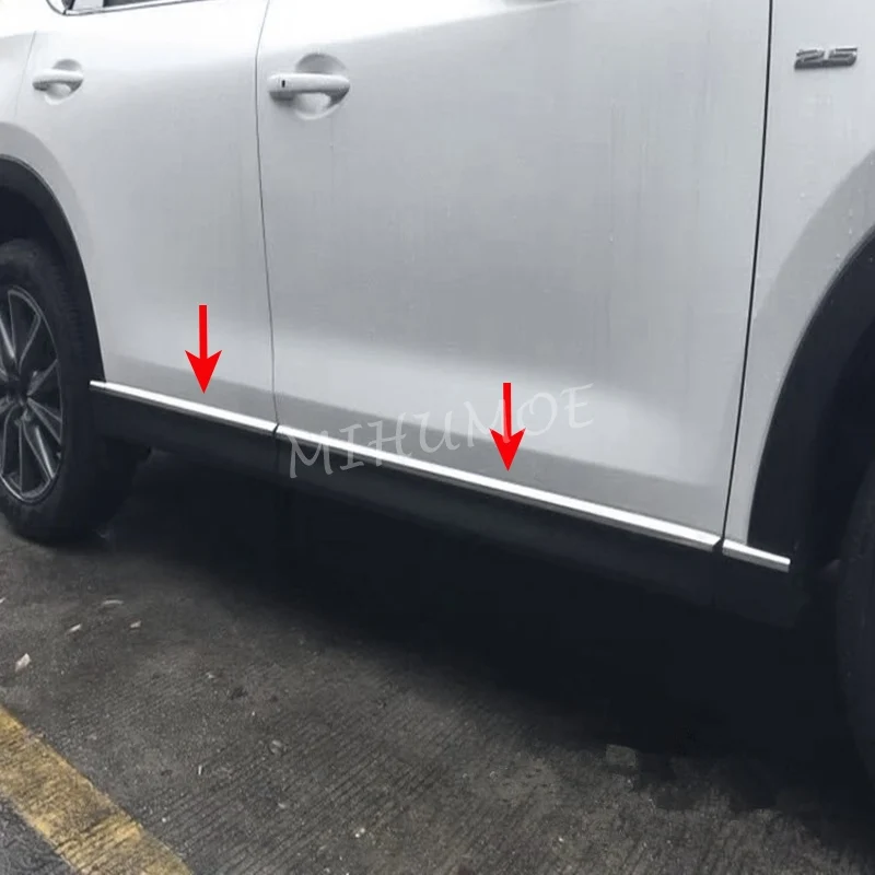 Stainless-Steel-Door-Body-Side-Skirts-Molding-Cover-Trims-For-Mazda-CX ...