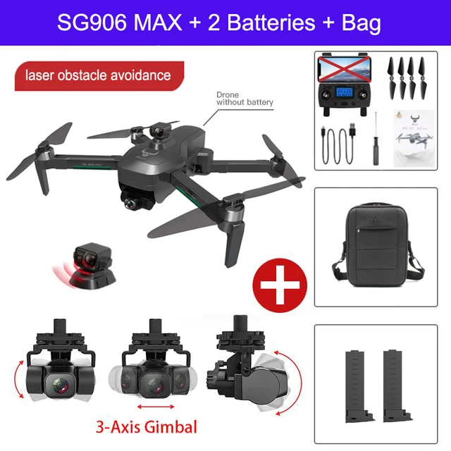 SG906 MAX2 Professional Drones 360 Laser Obstacle Avoidance 4K Camera Drone with 3-Axis Gimbal ...