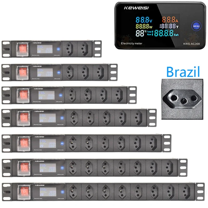 Brazil-socket-PDU-power-strip-distribution-unit-2-8-way-socket-with ...