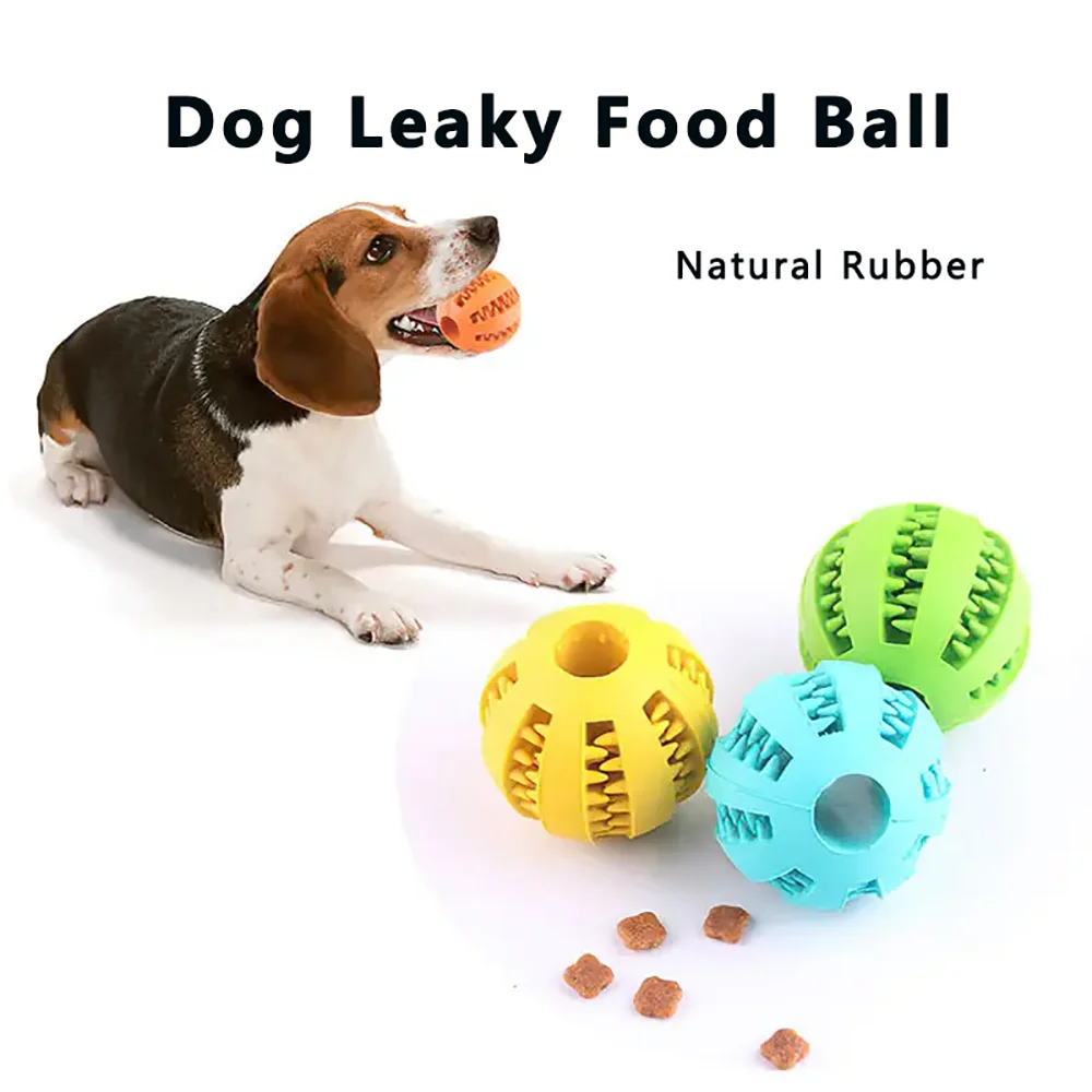 Dog-Leaky-Food-Ball-Tooth-Cleaning-Puppy-Chew-Toys-Natural-Rubber ...