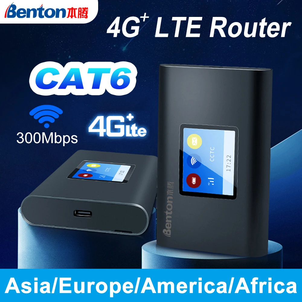 Benton-CAT6-4G-LTE-WiFi-Router-Portable-300Mbps-4G-LTE-MiFi-Router ...