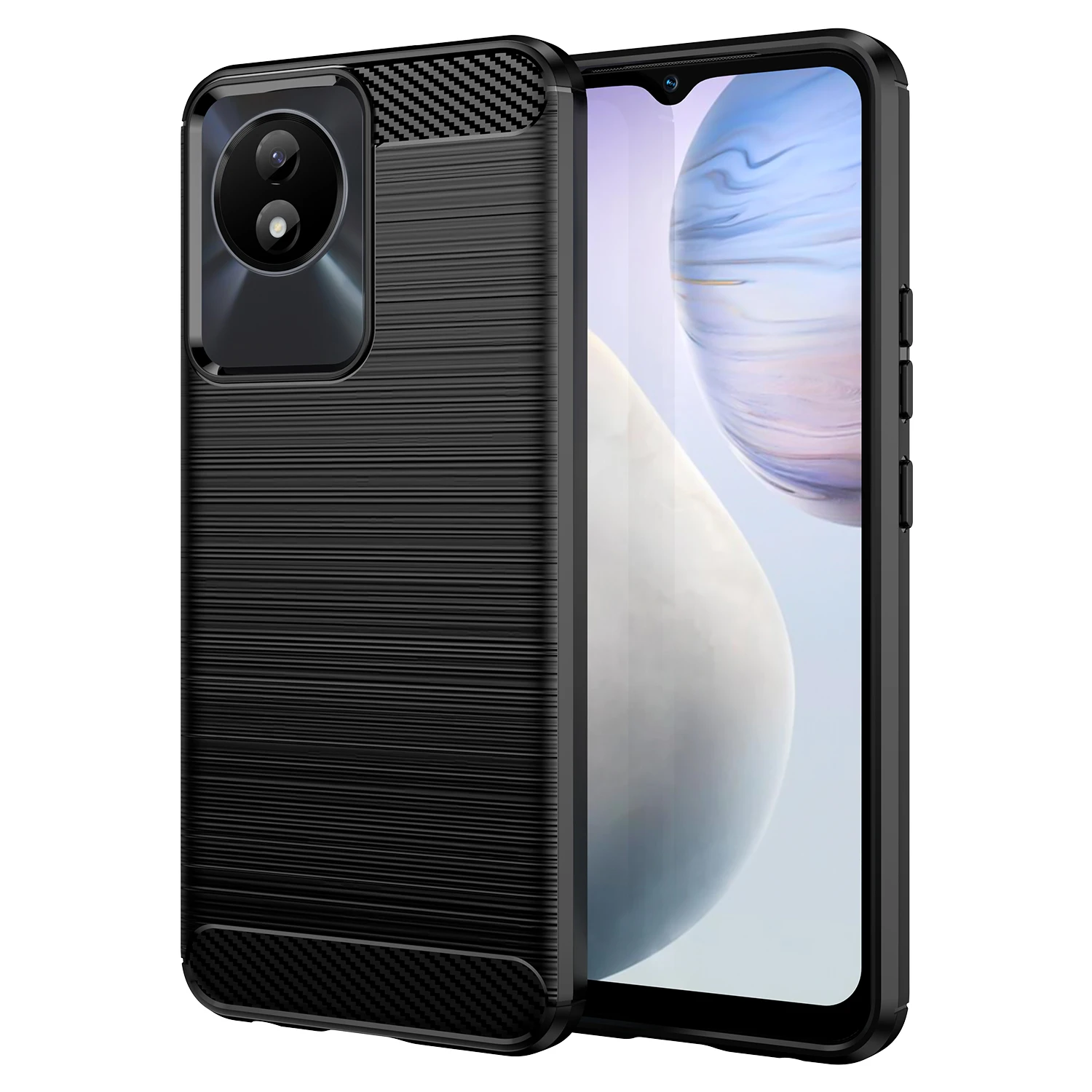 For Vivo Y02 Case For Vivo Y02 Cover Funda Coque Soft Silicone Carbon ...