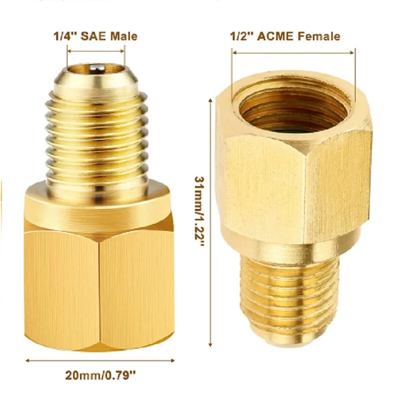 1PC R1234YF Vacuum Pump Refrigerant Tank To R12 Fitting, 57% OFF