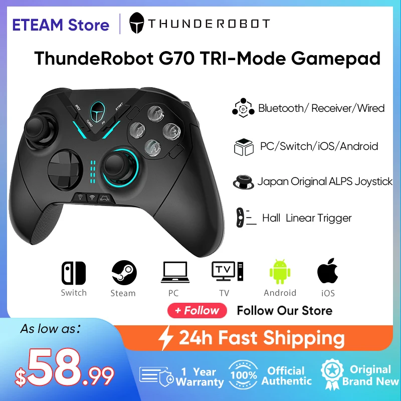 THUNDEROBOT-G70-Gamepad-Profissional-Joystick-com-Vibra-o-Dupla ...