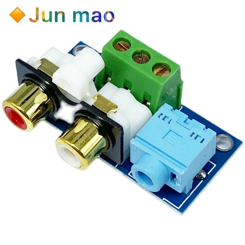 RCA-lotus-3-5mm-plug-socket-PCB-board-wiring-terminal-audio-input-and ...