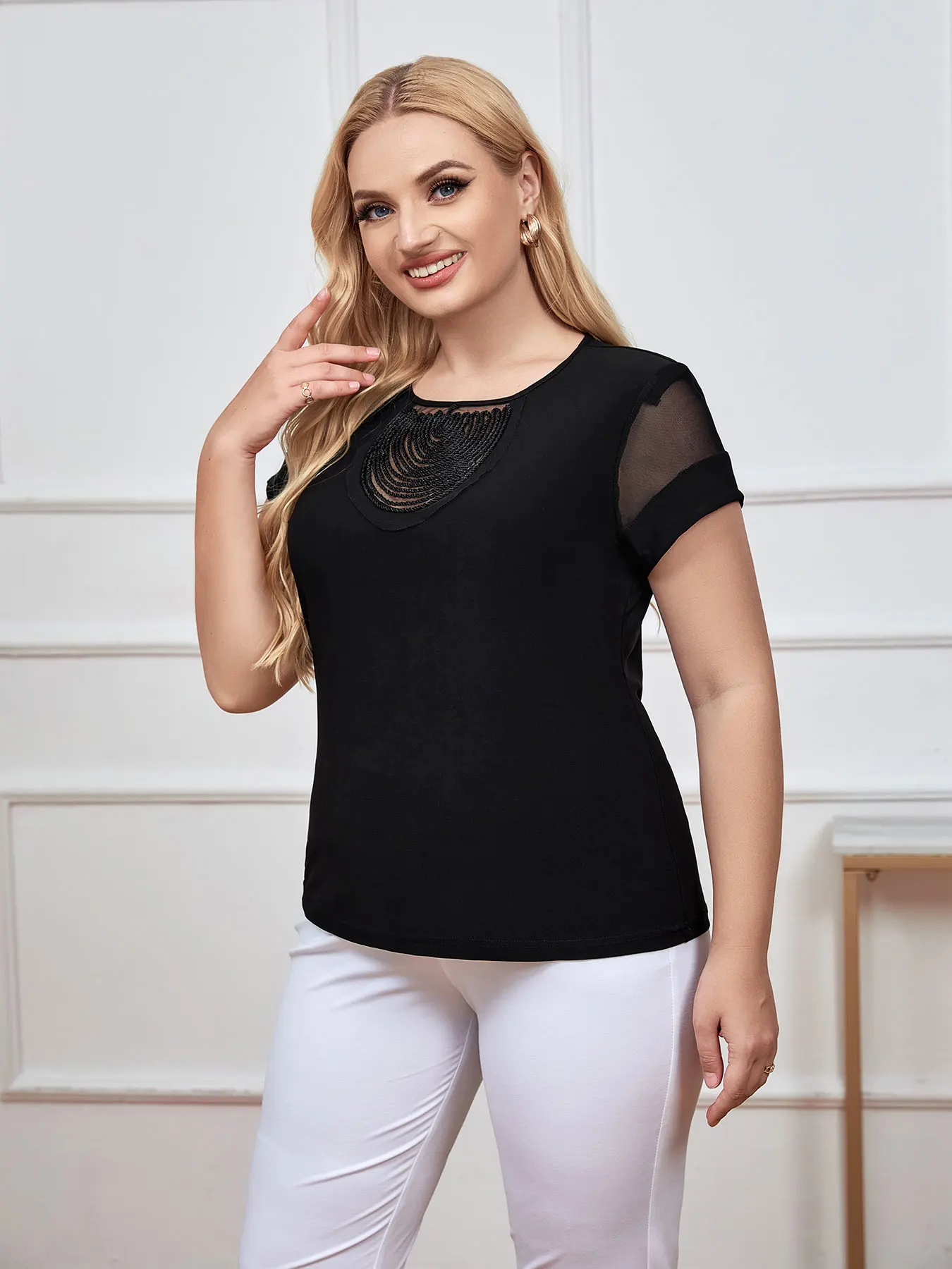 Top-de-talla-grande-para-mujer-Top-elegante-para-mujer-Top-de-moda-para ...