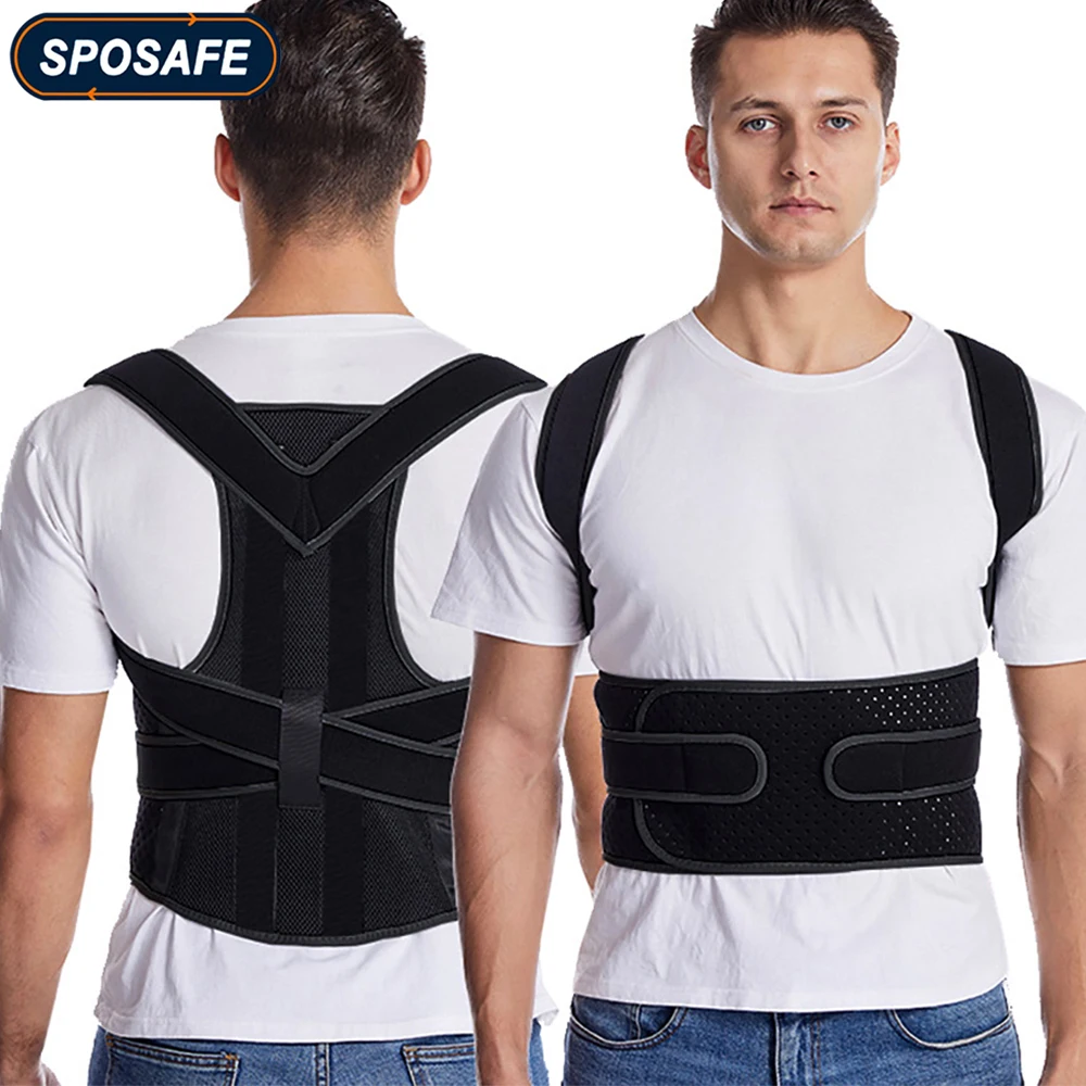 Back Brace Posture Corrector Adjustable Fully Back Support Improve Back ...