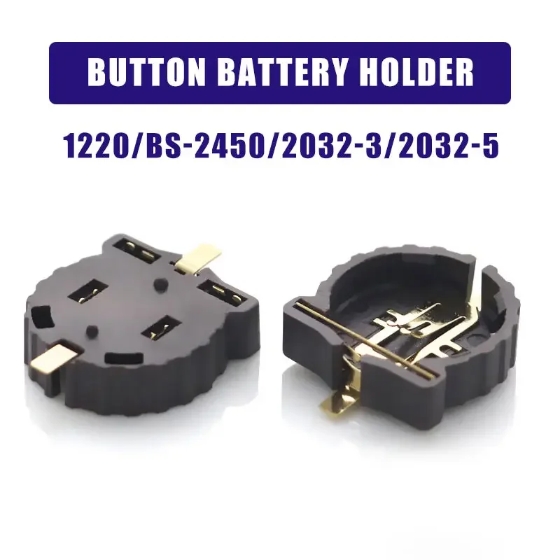 10pcs 2450 Battery Holder Sub Connector 2032 Spring Insert Vertical ...