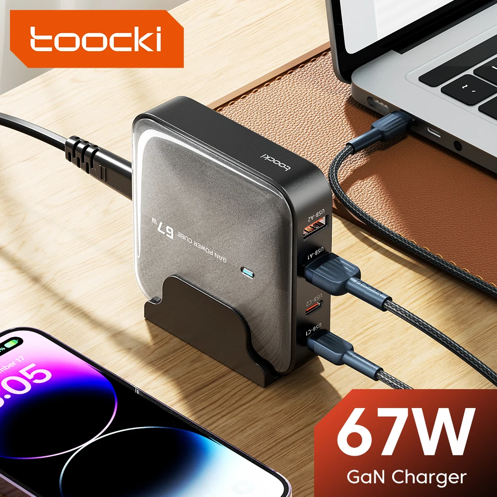 Toocki-GaN-67W-Charger-4-in-1-USB-Type-C-Charging-Station-Fast-Charging ...