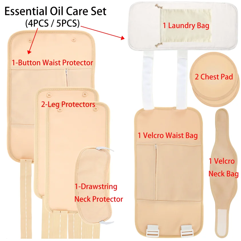Waist-Neck-Oil-Pack-Set-Washable-Reusable-Knee-Oil-Wrap-Mess-Free-Oil ...