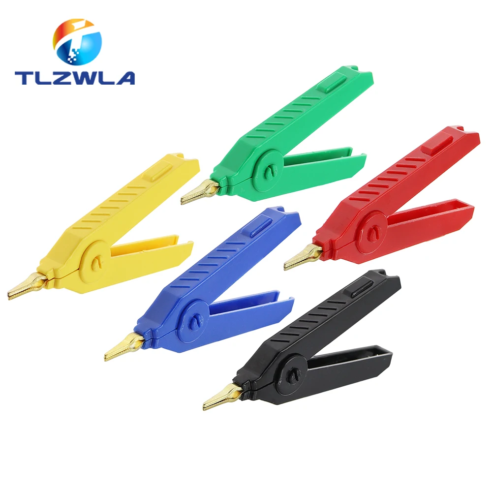 1PCS-Alligator-Clip-90mm-Kelvin-Copper-Gold-Plate-Clip-LCR-Test-Clip ...