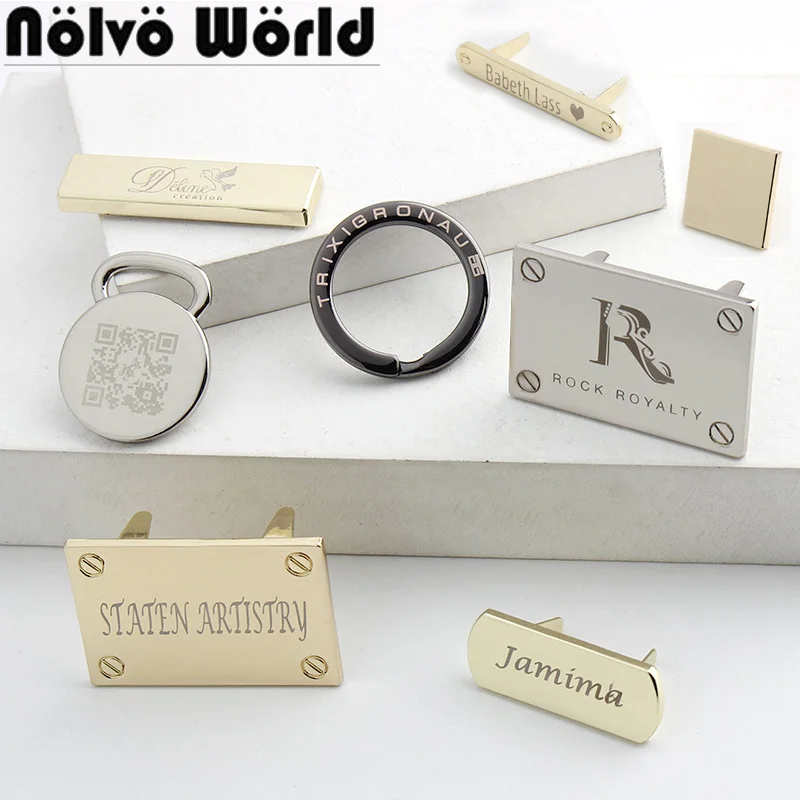50PCS-Various-Shape-Decorative-Metal-Logo-Labels-For-Purse-Clothing ...