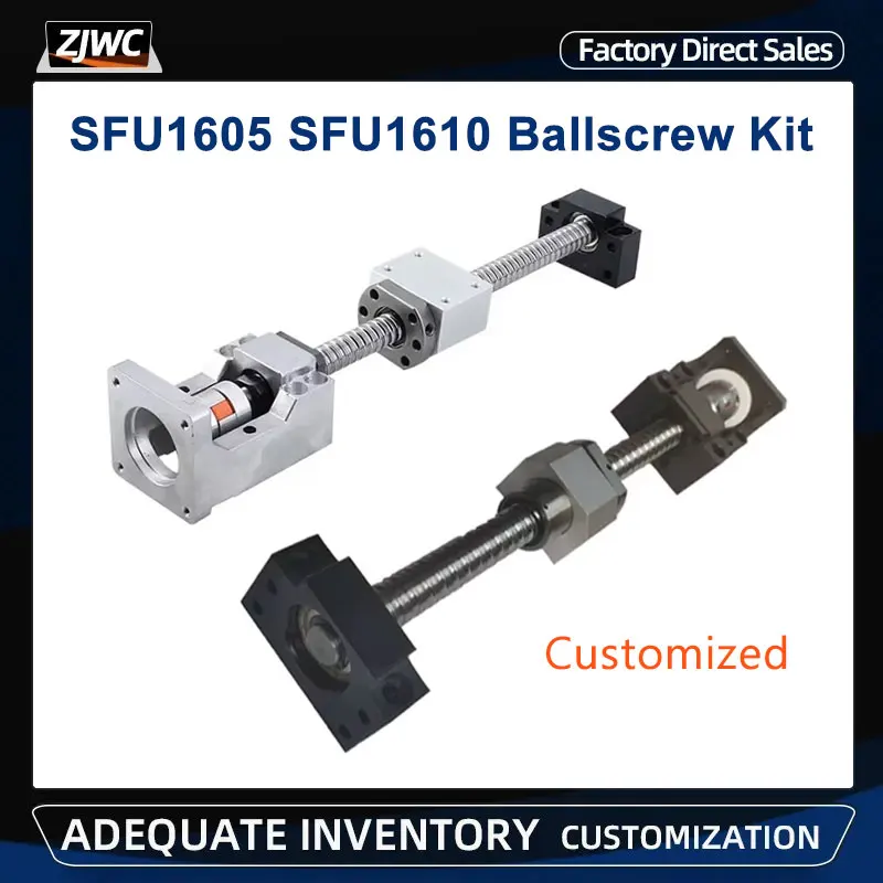 Ball-Screw-SFU1605-SFU1610-Ballscrew-200mm-1400mm-End-Machined-With ...