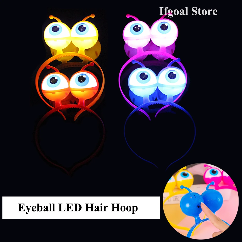 1Pc-Alien-Eyeball-LED-Hair-Hoop-Flashing-Glow-Headband-Crown-Heart ...