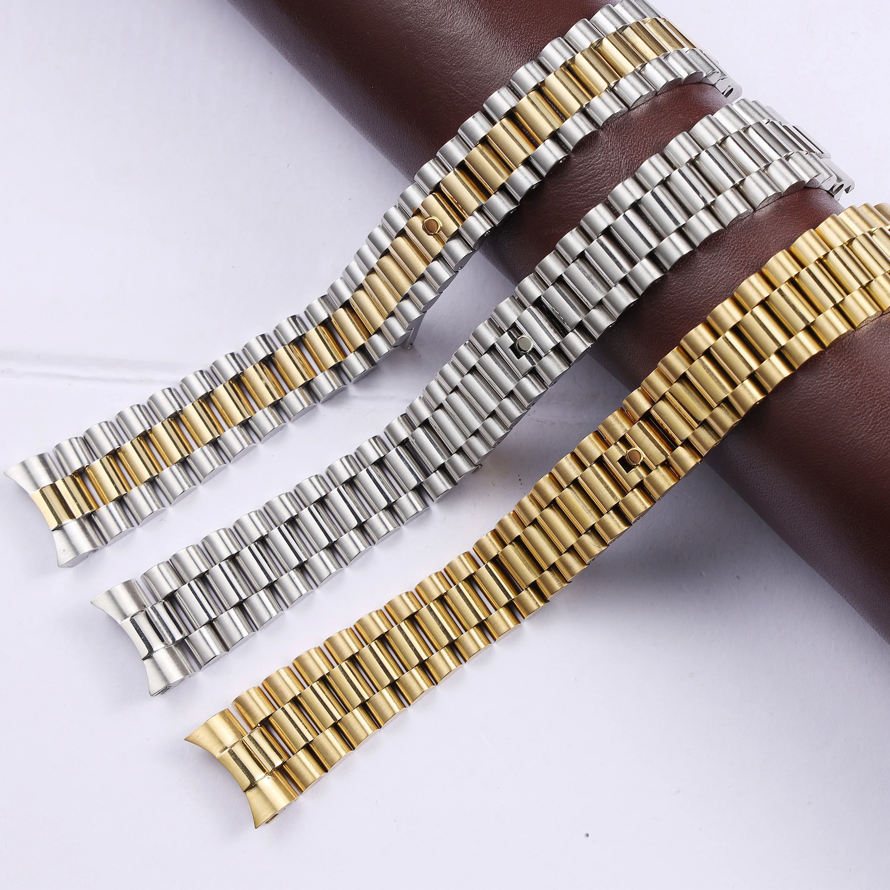 Pulseira-de-rel-gio-Pulseira-de-rel-gio-Prata-Ouro-Perp-tuo-Data ...