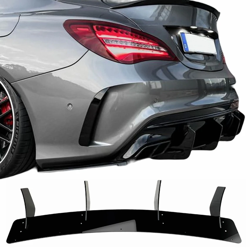 Car Rear Bumper Lower Diffuser Lip Body Kit For Mercedes Benz CLA Class ...