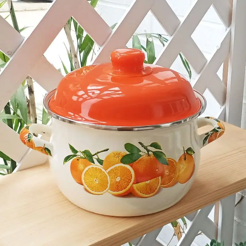 Orange-Enamel-Stew-Pot-Hotpot-Cooking-Pot-Kitchen-Stuff-for-Kitchen ...