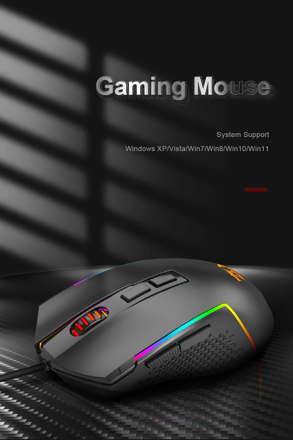 REDRAGON G106 USB RGB wired Gaming Mouse 8000 DPI 6 programmable game ...