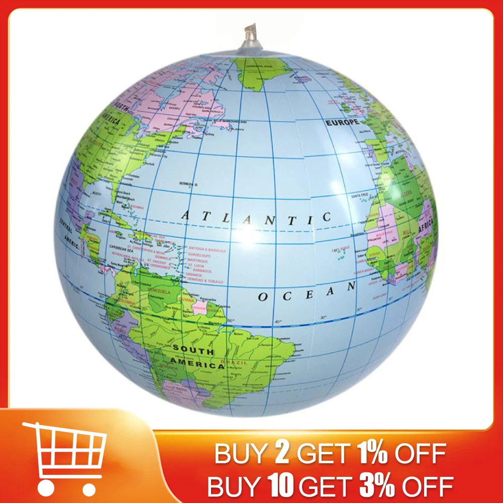 40cm Inflatable World Globe Earth Map Ball Educational Supplies Earth ...