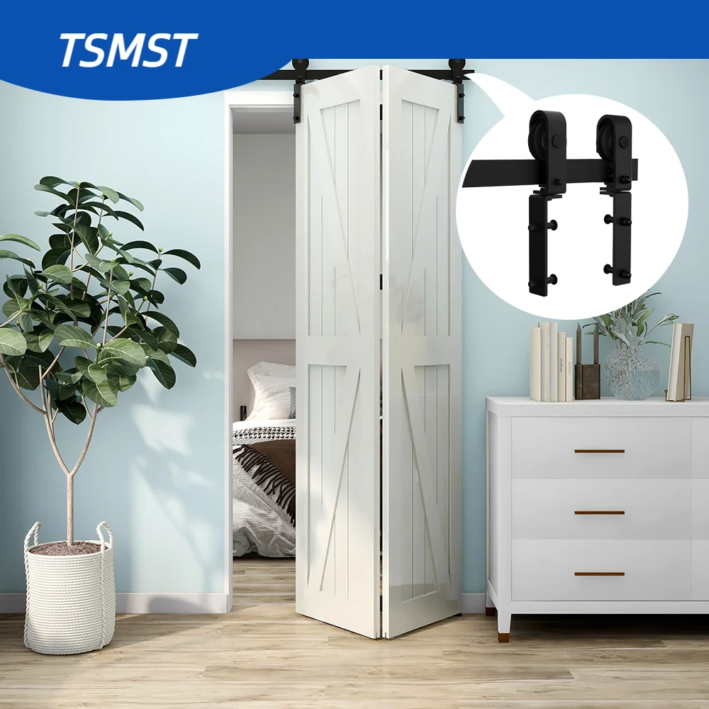TSMST-3-6-6FT-Bi-Folding-Sliding-Barn-Door-Hardware-Kit-Heavy-Duty ...