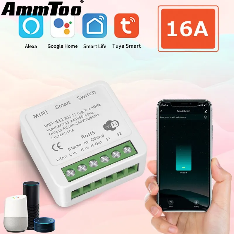 16a Wifi Smart Switch Tuya Smart Home Alexa Yandex Alice Smart Life ...