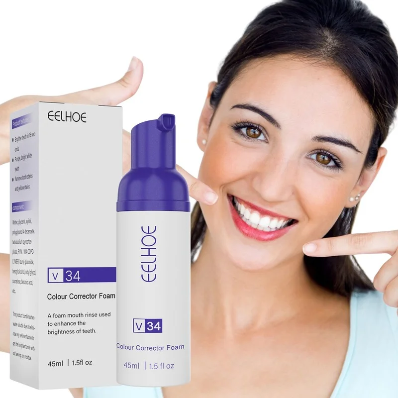 45ml Teeth Whitening Cleansing Toothpaste Care V34 Colour Corrector ...