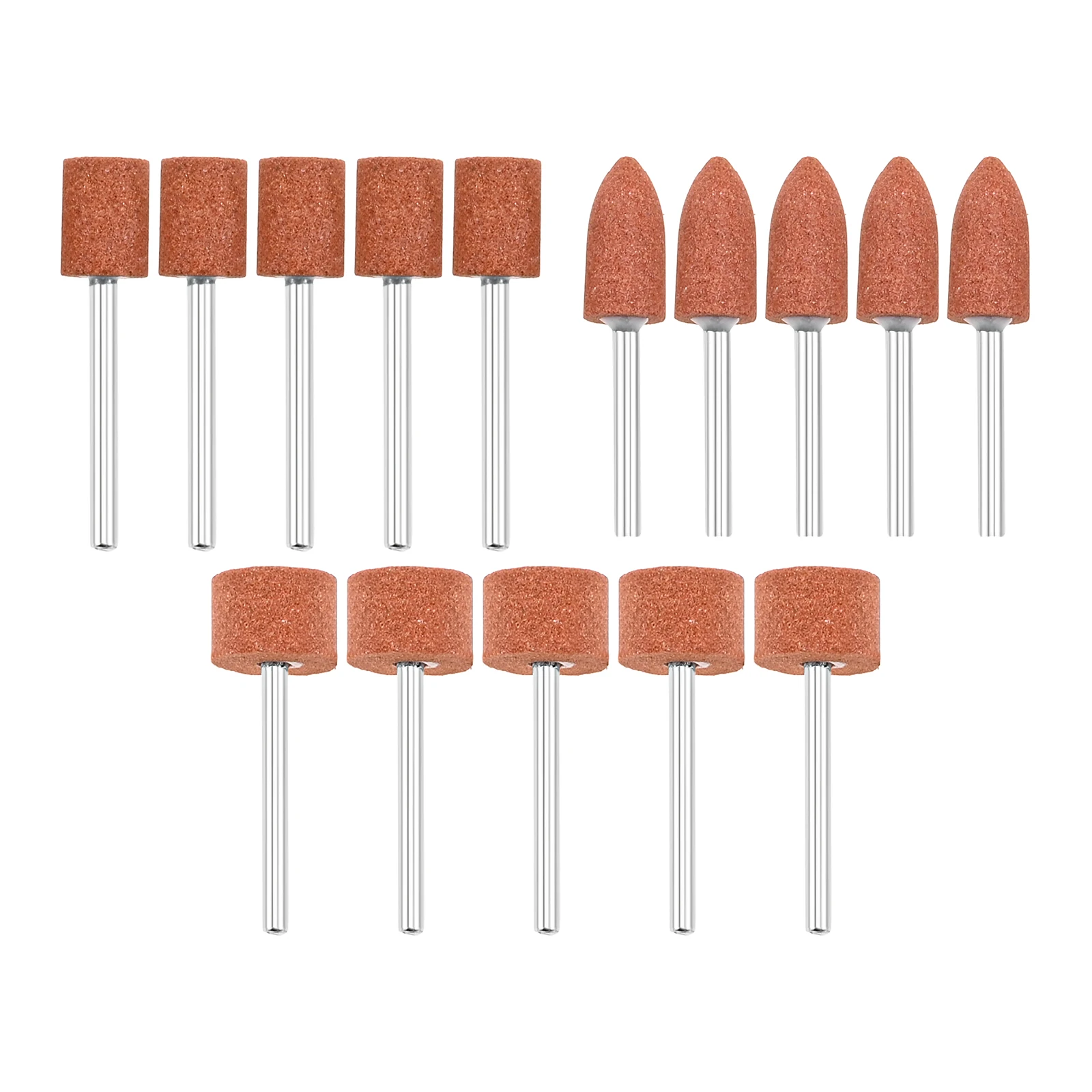 15pcs/set Aluminium Oxide Grinding Stone Sanding Drill Bits with 1/8 ...